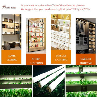 6Pack LED Aluminium Channel Profile 3.3ft Extrusion Diffuser Strip ...