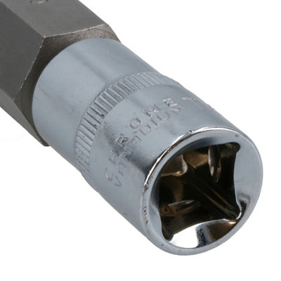 6pc 1/2" Drive T55-T100 Star Torx Socket Bit Set Ratchet Torque 100mm Long