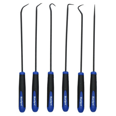 6pc 240mm Long Reach Hook And Pick Set For O Rings Hoses Clips Seals ...
