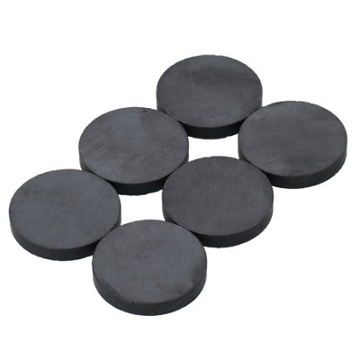 6pc Ceramic Ferrite Circular Round Disc Magnets 25mm x 4mm for Home Office