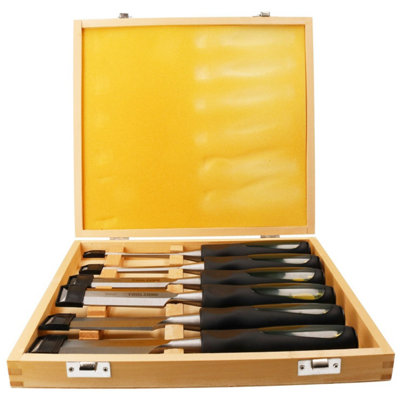 6pc Chisel Carving Wood Work Carpentry Chisels 6 - 38mm With Striking ...