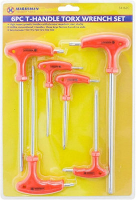 6Pc Double Ended T-Handle Trx Wrench Set Torx Key Screwdriver Kit ...