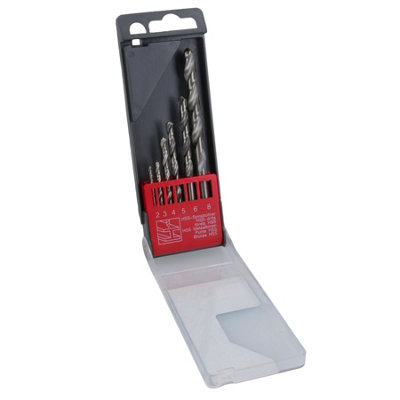 6pc HSS-G Metric Drill Bit Set Split Point Drills Metal Plastic Copper 2mm -8mm | DIY at B&Q