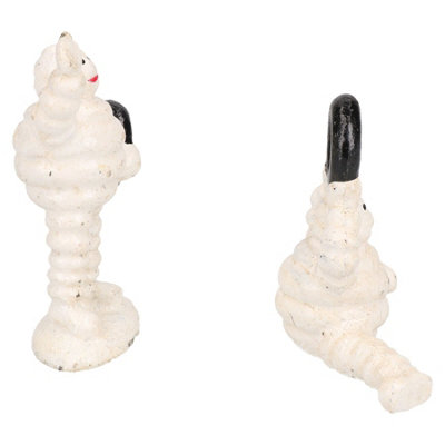 6pc Mini Michelin Men Man Mascot Bibendum Cast Iron Statue Figurines ...