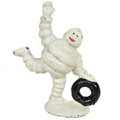 6pc Mini Michelin Men Man Mascot Bibendum Cast Iron Statue Figurines ...