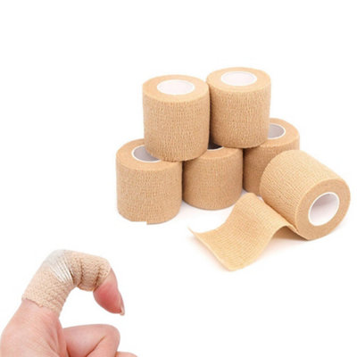 6PC Non-Woven Fabric Elastic Self-Adhesive Bandage | DIY at B&Q