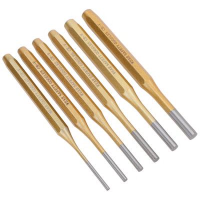 6pc Parallel Pin Punch 3 - 8mm Set 6in ( 150mm ) Chrome Vanadium