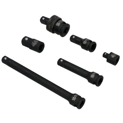 6pc Socket Impact Extension Step Up Adaptor Reducer Wobble Joint ...