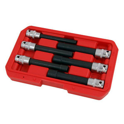 6pc T-star / E-type Sockets Female Extra Long, E10-20 For Cylinder Head ...