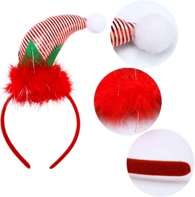 6Pcs Christmas Elves Headbands, Reindeer Antlers Headbands Santa ...