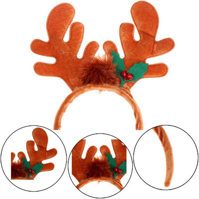 6Pcs Christmas Elves Headbands, Reindeer Antlers Headbands Santa ...