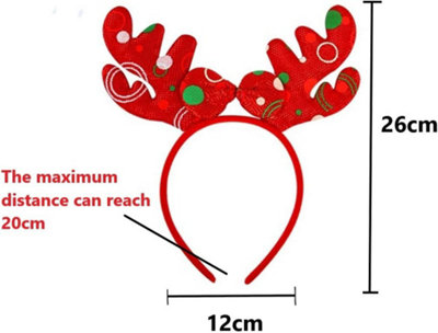 6Pcs Christmas Elves Headbands, Reindeer Antlers Headbands Santa ...