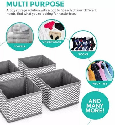 6Pcs Large Storage Boxes Foldable