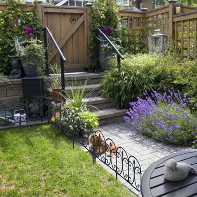 6pcs Outdoor Picket Fence Decorative Garden Border Edging