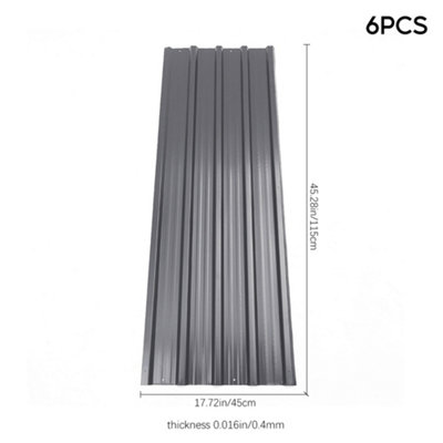 6Pcs/Pack Building Roof Cladding Metal Roof Panels 115cm L x 45cm W