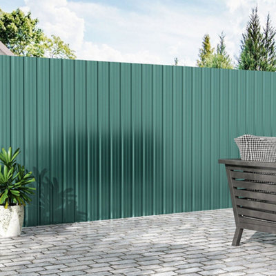 6Pcs/Pack Dark Green Metal Roof Panels 129cm L x 45cm W