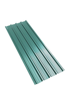6Pcs/Pack Dark Green Metal Roof Panels 129cm L x 45cm W