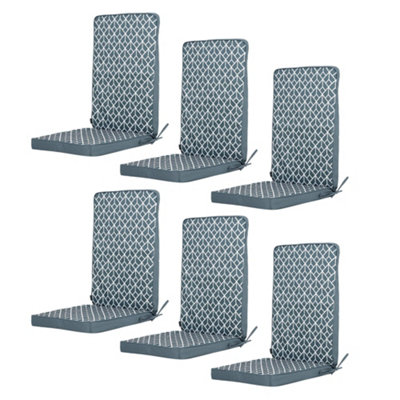 6PK High Back Seat Pad Art Geo Charcoal