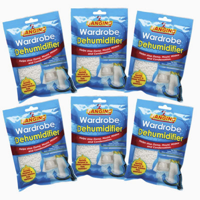 6x Hanging Wardrobe Dehumidifier, Condensation Remover, Moisture ...