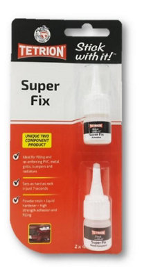 6x Tetrion Super Fix Filler High Strength Fast Setting - 2 x 4ml
