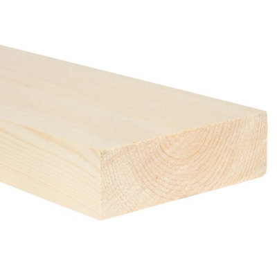 6x2 Inch Planed Timber (L)1200mm (W)144 (H)44mm Pack of 2