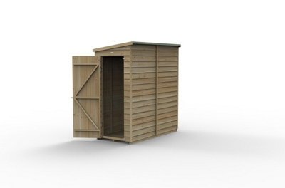 6x3 4LIFE Pent Shed 25yr Guarantee Overlap Pressure Treated - Single ...