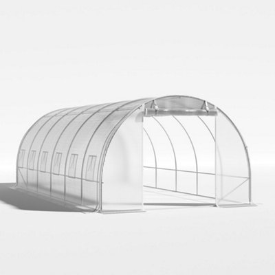 6x3x2M Steel Frame Walk In Greenhouse Garden Plants Grow House Walk-In ...