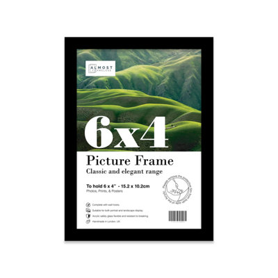 6x4 Black Picture Frame (15.2 x 10.2cm) Poster, Photo, Artwork, Gallery ...