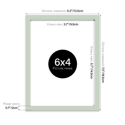 6x4 Mint Green Picture Frame (15.2 x 10.2cm) Poster, Photo, Artwork ...