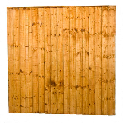 6x6 Feather Edge Pressure Treated Wooden Fence Panel (x6 Panels)