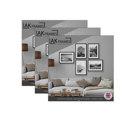 6X6 Frameless Clip Frame (Pack of 3) with Perspex - For Posters, Prints ...