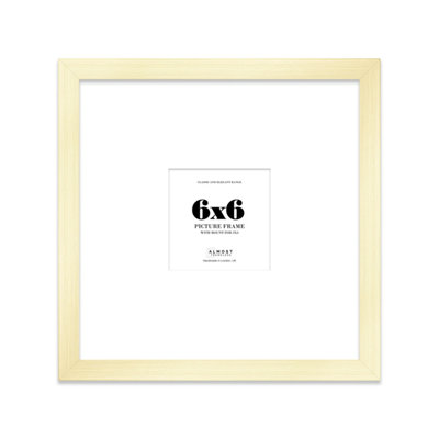 6x6" Gold Picture Frame - 6x6" Square Frame with 3x3" Mount for 6x6 ...