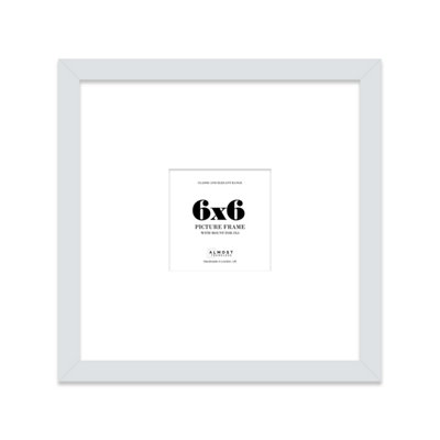 6x6" Light Grey Picture Frame - 6x6" Square Frame with 3x3" Mount for ...