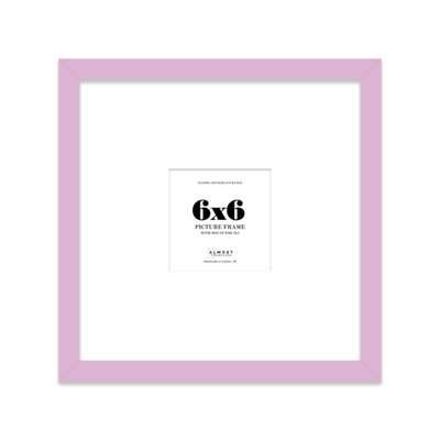 6x6" Lilac Picture Frame - 6x6" Square Frame with 3x3" Mount for 6x6 ...