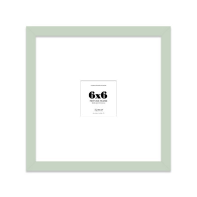 6x6" Mint Green Picture Frame - 6x6" Square Frame with 2x2" Mount for ...