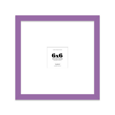 6X6" PURPLE PICTURE FRAME - 6X6" SQUARE FRAME WITH 2X2" MOUNT FOR 6X6 ...