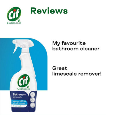 6x700ml Cif Cleanboost Bathroom Spray Removes Limescale w/ 100% ...