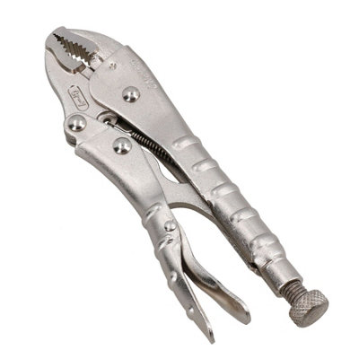 7.5" (185mm) Curved Jaw Locking Pliers Mole Grips with Ribbed Handles