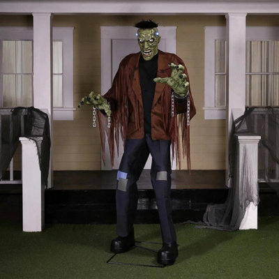 7.5ft Halloween Animated Monster with Glowing LCD Eyes, Motion ...