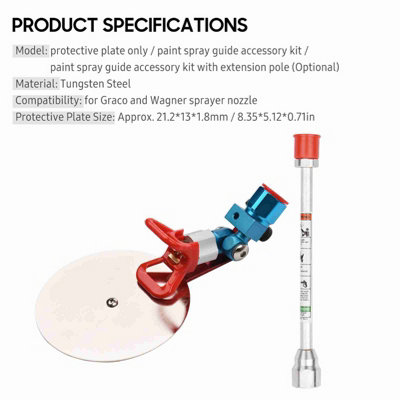 7/8" Universal Spray Accessory Tool for Wagner Airless Paint Sprayer ...