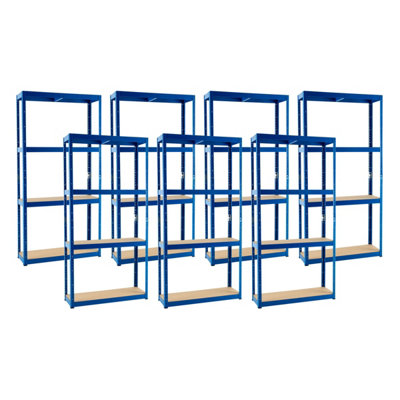 7 Bays of 4 Tier Everyday Storage Shelving 1800h x 900w x 600d mm 275kg ...