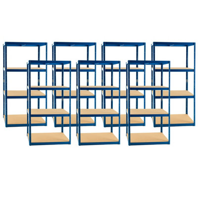 7 Bays of 4 Tier Everyday Storage Shelving 1800h x 900w x 600d mm 275kg ...