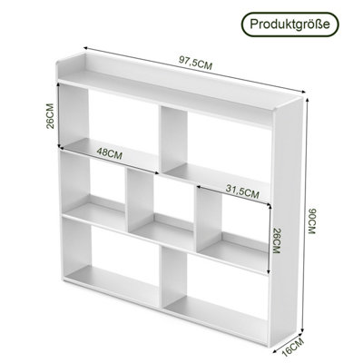 7 Cubes Storage Unit Bookcase Wooden Storage Cabinets Book Shelf ...