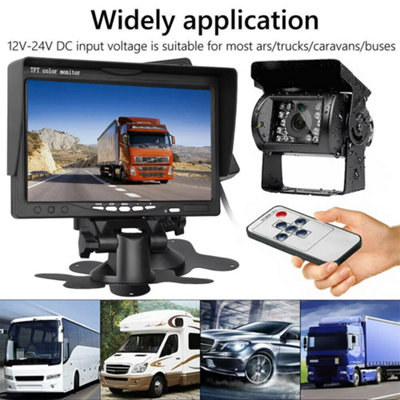 7" HD Car Reversing Camera & LCD Monitor Kit for Truck, Caravan, Bus ...