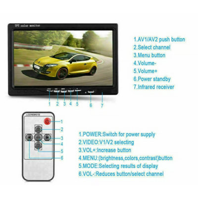 7" HD CAR REVERSING CAMERA & LCD MONITOR KIT FOR TRUCK, CARAVAN, BUS ...