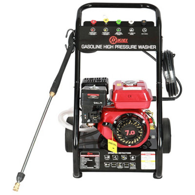 7 HP Portable Petrol High Powered Water Pressure Washer with Spray Gun