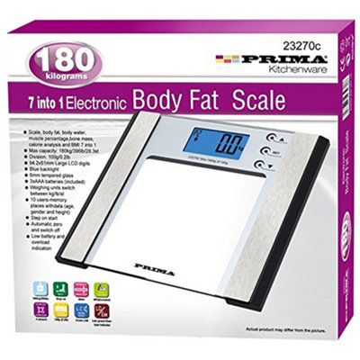 7 In 1 180kg Bathroom Scale Weighing Body Fat Weight Electronic Home ...