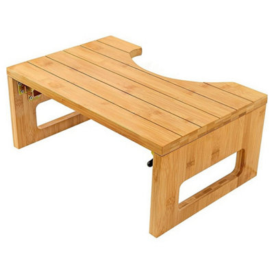 7 INCH FOLDABLE BAMBOO SQUATTY POTTY STOOL FOR ADULTS & KIDS