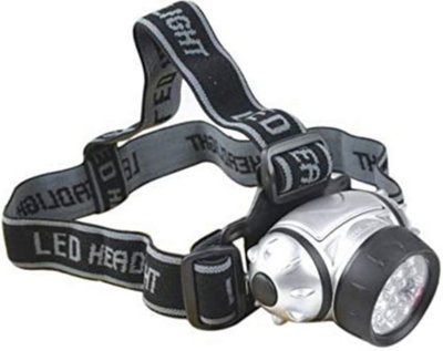 7 Led Headlight Torch Waterproof Flashlight Bike Camping Hiking Building Bright | DIY at B&Q