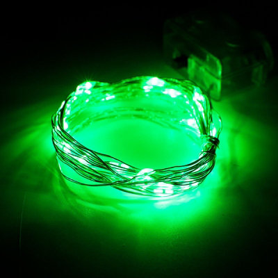 7 Meters 50LED Green Light Solar Copper Wire Waterproof Light String